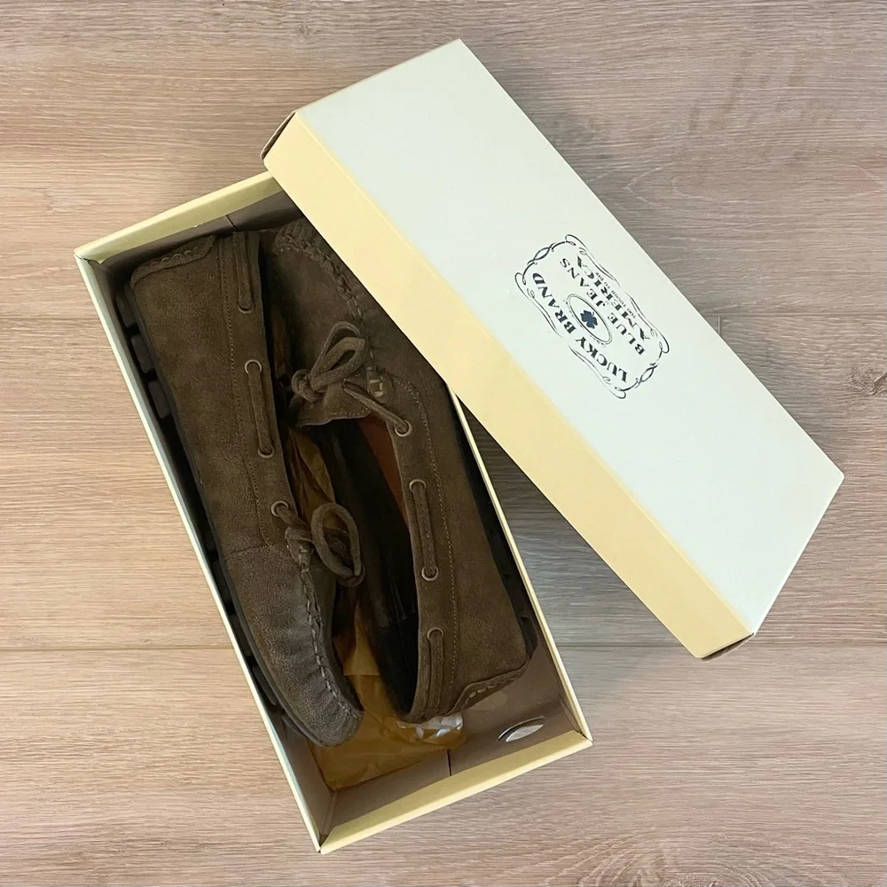 Shoes | Lucky Brand Darice Suede Moccasins Olive Green | Poshmark